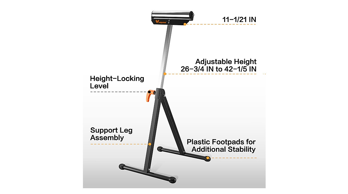 WORKESS Roller Support Stand - 132 Lbs Capacity Twin Pack