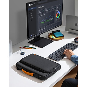 tomtoc 360 Protective Laptop Shoulder Bag for 15.6 Inch Lenovo IdeaPad Gaming 3, Acer Nitro 5 Gaming Laptop, ASUS 15.6-16 Inch ASUS Strix G16/G15, Dell XPS 17, Water-Resistant Accessory Carrying Case