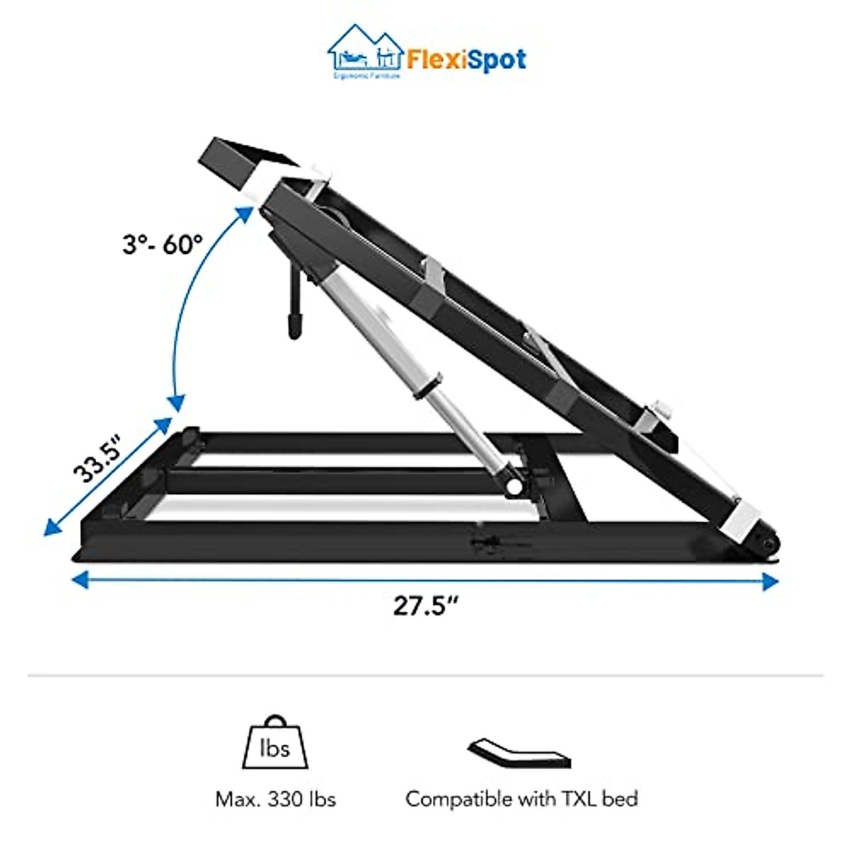 FLEXISPOT S1, Foldable Adjustable Bed Frame Base Twin XL, Bed Recliner, 3-Step Assembly, Whisper Quiet Durable Motor, Sturdy Frame, Best Gift for Family…