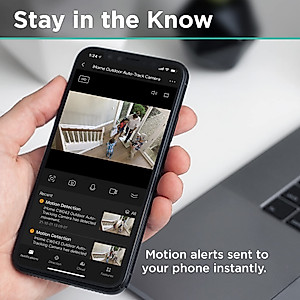 iHome ROTO Smart Outdoor WiFi Auto-Tracking Security Camera, IP65 Weatherproof Camera with 2-Way Audio, Night Vision, and Motion Alerts, 1080p HD