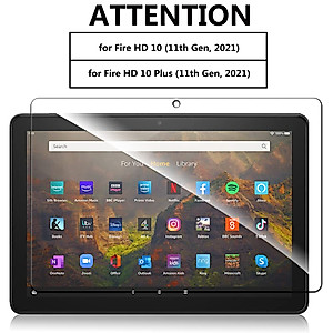 Warmyee [2 Pack] Screen Protector for Amazon Fire HD 10/Fire HD 10 Plus/Fire HD 10 Kids/Fire HD 10 Kids Pro Tablet, Anti Glare Filter 10.1in(11th Gen, 2021 Released), Tempered Glass