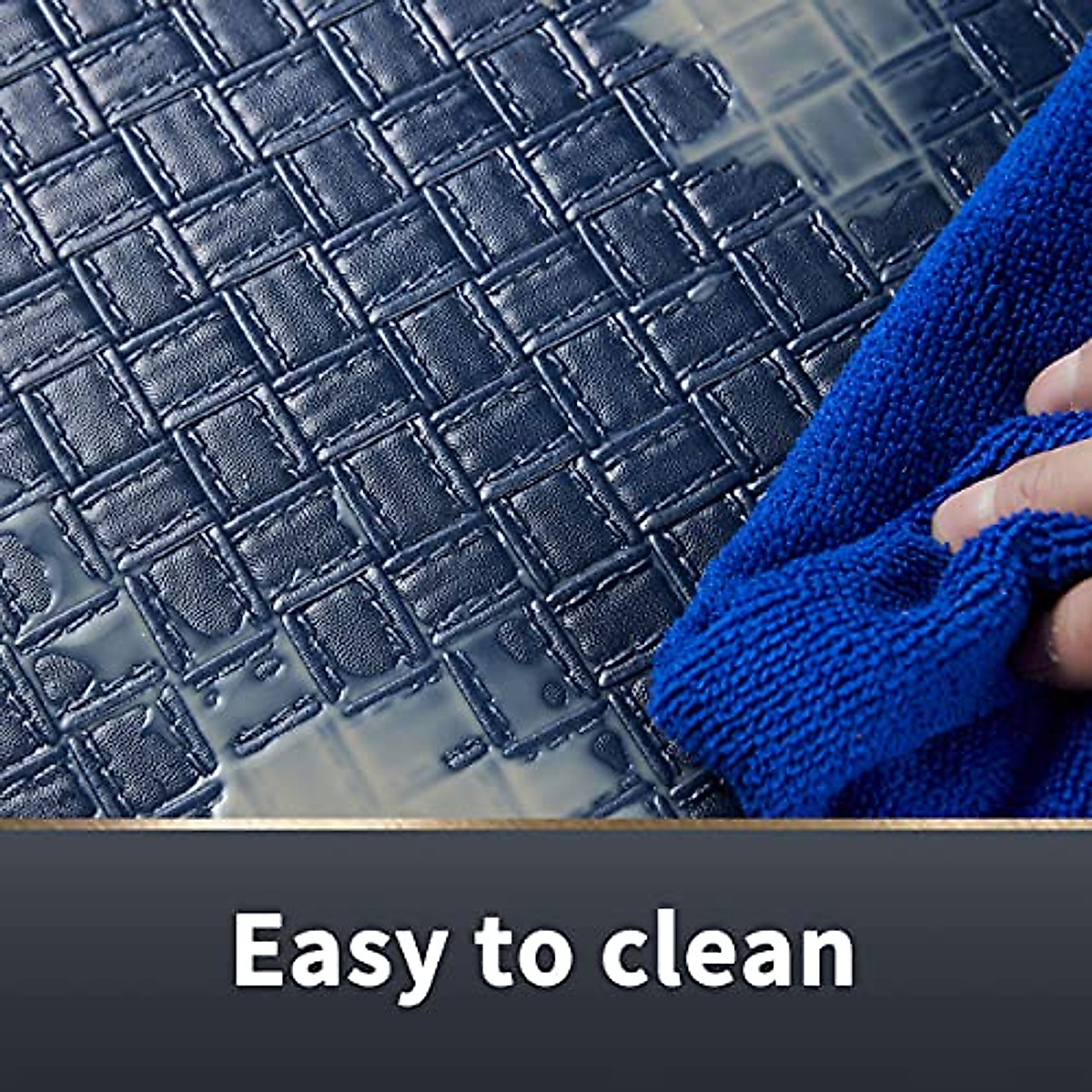 Asvin Premium Kitchen Mat Set, Anti Fatigue PVC Kitchen Floor Mat and Rug, 17"x30"+17"x47", Cushioned, Waterproof, Heavy Duty Kitchen Sink Mat for Home, Farmhouse, Indoor, Blue