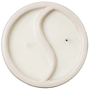 Paddywax Candles YY1004Z Yin & Yang Collection Scented Candle, 11-Ounce, White - Black Salt | Teakwood