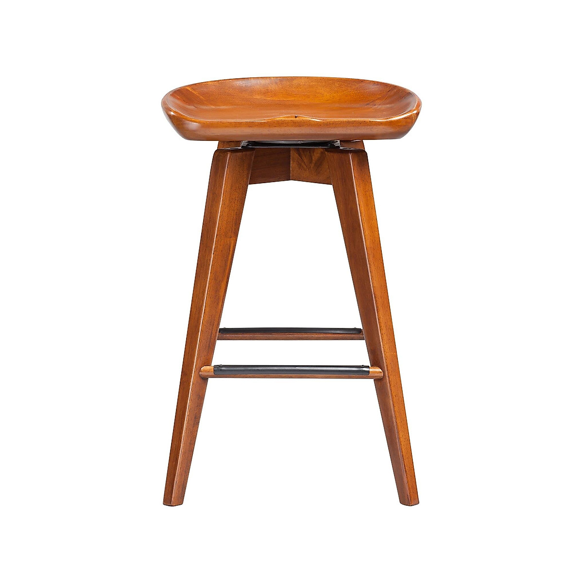 Boraam Bali Counter Height Swivel Stool, 24-Inch, Walnut