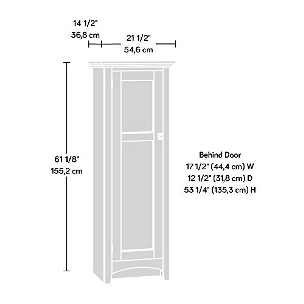 Sauder Summer Home Pantry, Carolina Oak finish