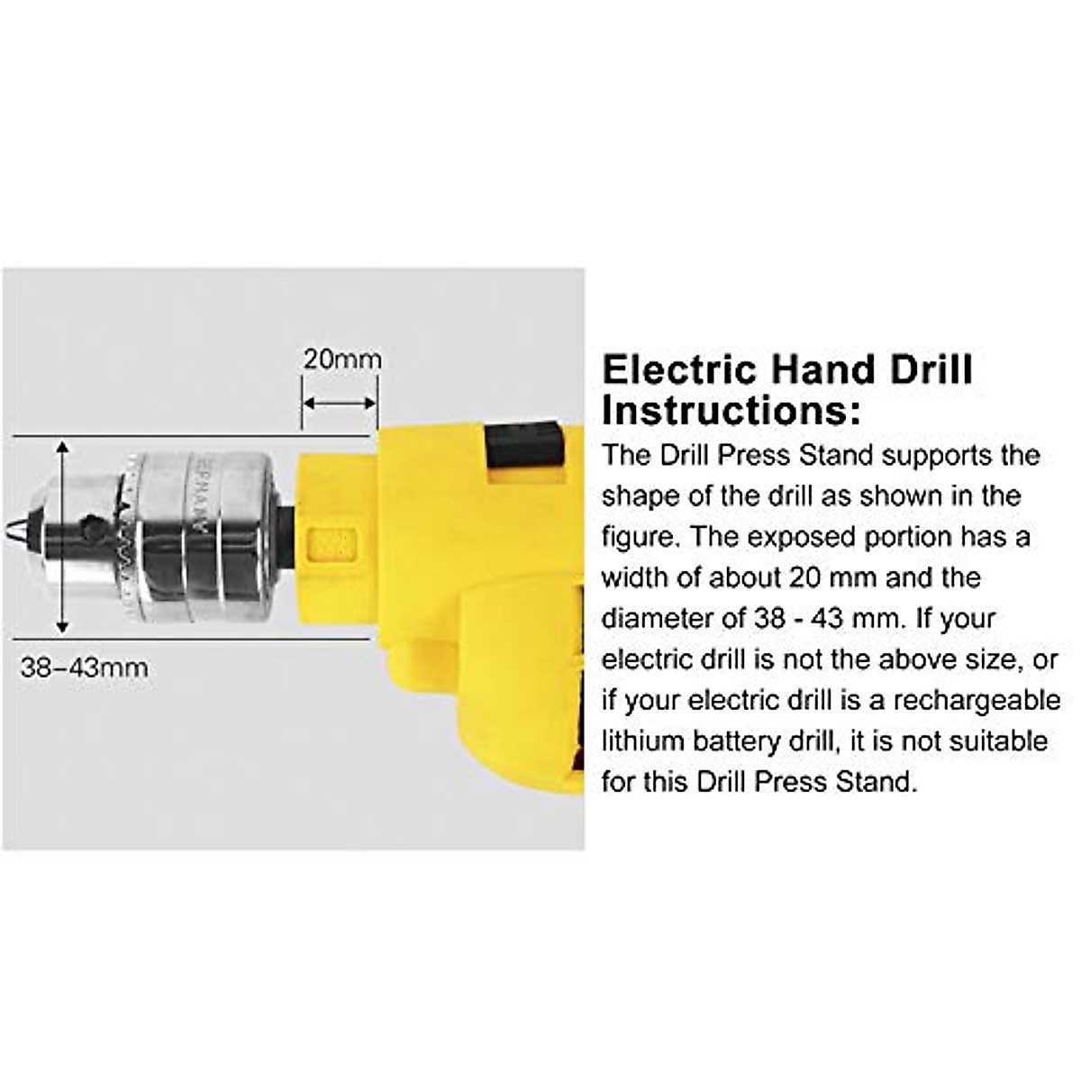 Adjustable Drill Press Stand for Drill Workbench Repair Tool Universal Bench Clamp Support Tool, Drill Press Table, Drill Stand for Hand Drill Single Hole Aluminum Base (1 Mounting Hole)