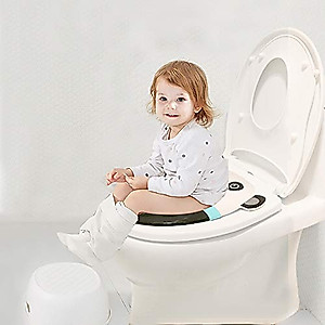 Folding Portable Travel Potty Training Seat for Boys and Girls, Blue Non Pinch Strap,Non Slip with 4 Suction Cups and 6 Silicone Pads,Includes Carry Bag -ManQi