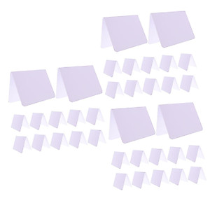 STOBOK 36 Pcs Blackboard Display Board Desk Topper Boards for Menu Mini Chalkboard Tags Food Labels Chalkboard Wedding Decor Drawing Billboards Plastic White Blackboard Stand Desktop