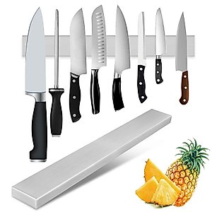 MG Magnetic Knife Holder for Wall, Stainless Steel Knife Magnetic Strip with Multi-Purpose Functionality as a Knife Holder, Knife Strip, Magnetic Tool Organizer & Home Organizer (16inch)