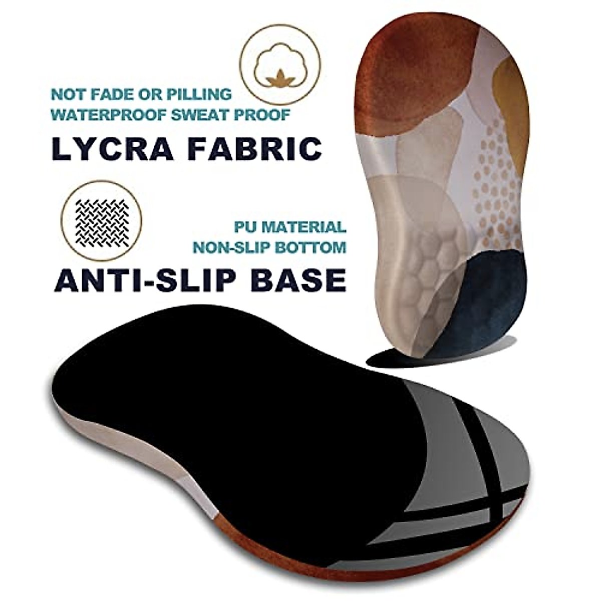 Ergonomic Mouse Pad with Wrist Rest Support, Massage Design Mouse pad Relief Carpal Tunnel Pain, Entire Memory Foam Non-Slip Mouse Pad, Computer Mouse Pads for Wireless Mouse Pad, Cool Boho Stone