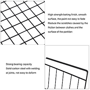 HOMOKUS Under Shelf Baskets for Storage, Under Shelf Wire Basket Carbon Steel Basket Under Cabinet Shelf, Welding Joints, Baking Finish, Easy to Install without Holes, 6 PCS, Black