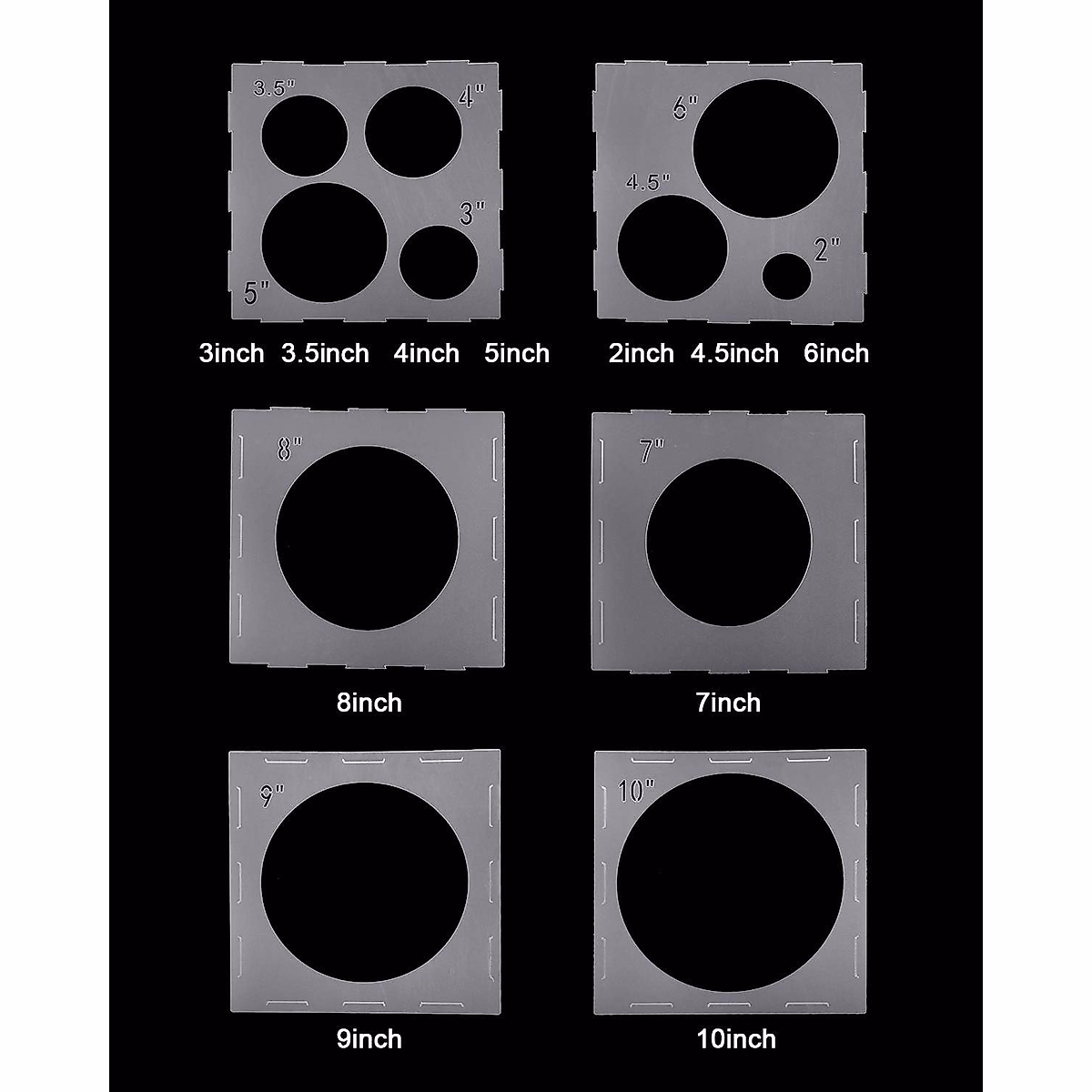 Magipipe 11 Holes Plastic Balloon Sizer Box Cube, Balloon Size Measurement with 200Pcs Balloon Glue Point for Balloon Decorations, Balloon Arches and Balloon Columns