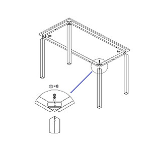 USHOW Computer Desk 47 inches Large Size Desk Writing Desk,Modern Simple Style PC Table,Black Metal Frame for Home Office,Sandalwood