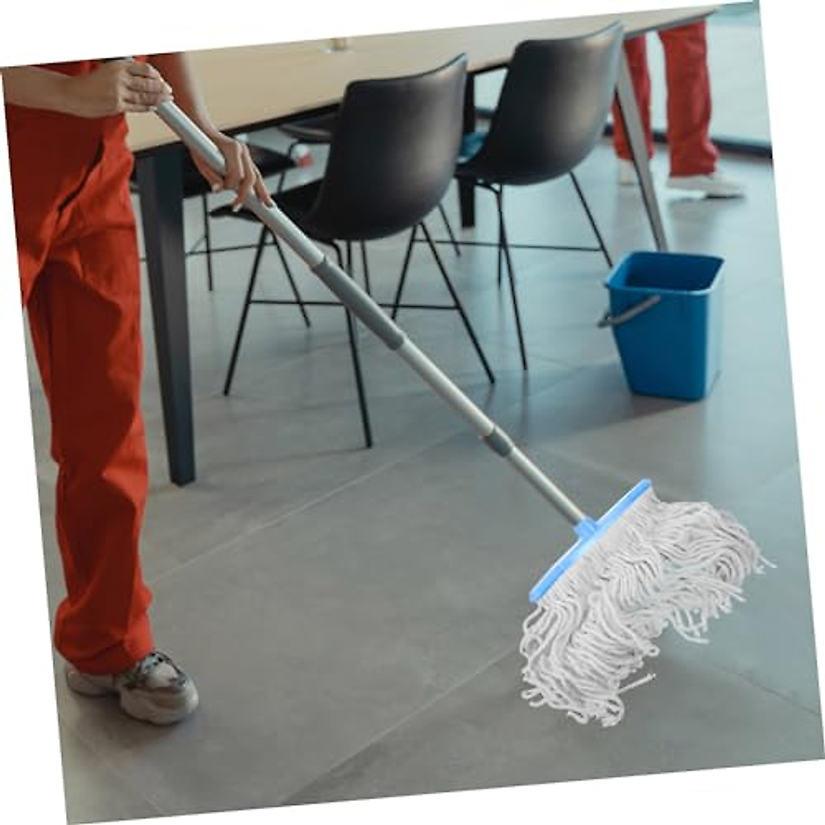 SEWOART Replaceable Mop Head Mop Replacement Mop Refill Wet Industrial Mop Heads Dust Mop Heads Mop Heads Water Absorption Mop Cleaning Mop Wet Mop Looped End Vintage Mop Cotton