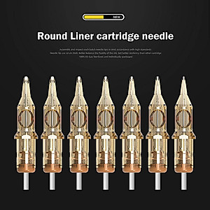 HOTWELL Cartridge Needles for Microblading Machine 0.35mm #12 Professional Disposable Semi Permanent Makeup Supply for HELLO Pen Round Liner 20pcs (1RL)