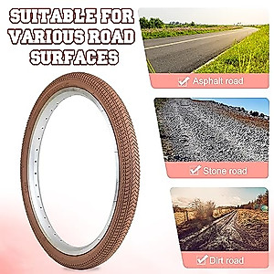 WEEROCK 20 Inch Bicycle Tire 20 * 2.125,Bike Tyre for BMX, MTB Mountain Bike,Child Kid Bike,Tricycle,Crusier Bicycle, Brown