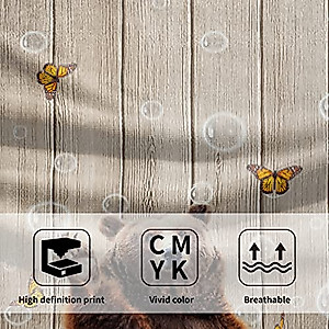 Giwawa Funny Bear Hand Towels Set of 2 Brown Bathtub Decorative Bath Towel Soft Absorbent Towel for Bathroom Kitchen Dish Spa Yoga 14"x28"