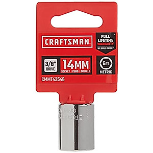 CRAFTSMAN Shallow Socket, Metric, 3/8-Inch Drive, 14mm, 6-Point (CMMT43546)