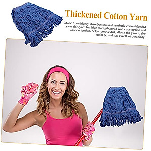 Healeved String Mop Replacement Head Microfiber Floor Mop Cleaning Mops Commercial Mop Heavy Duty Cotton Mop Industrial Mop Accessories Commercial Cut End Cotton Mop Cotton Yarn Mop Pad