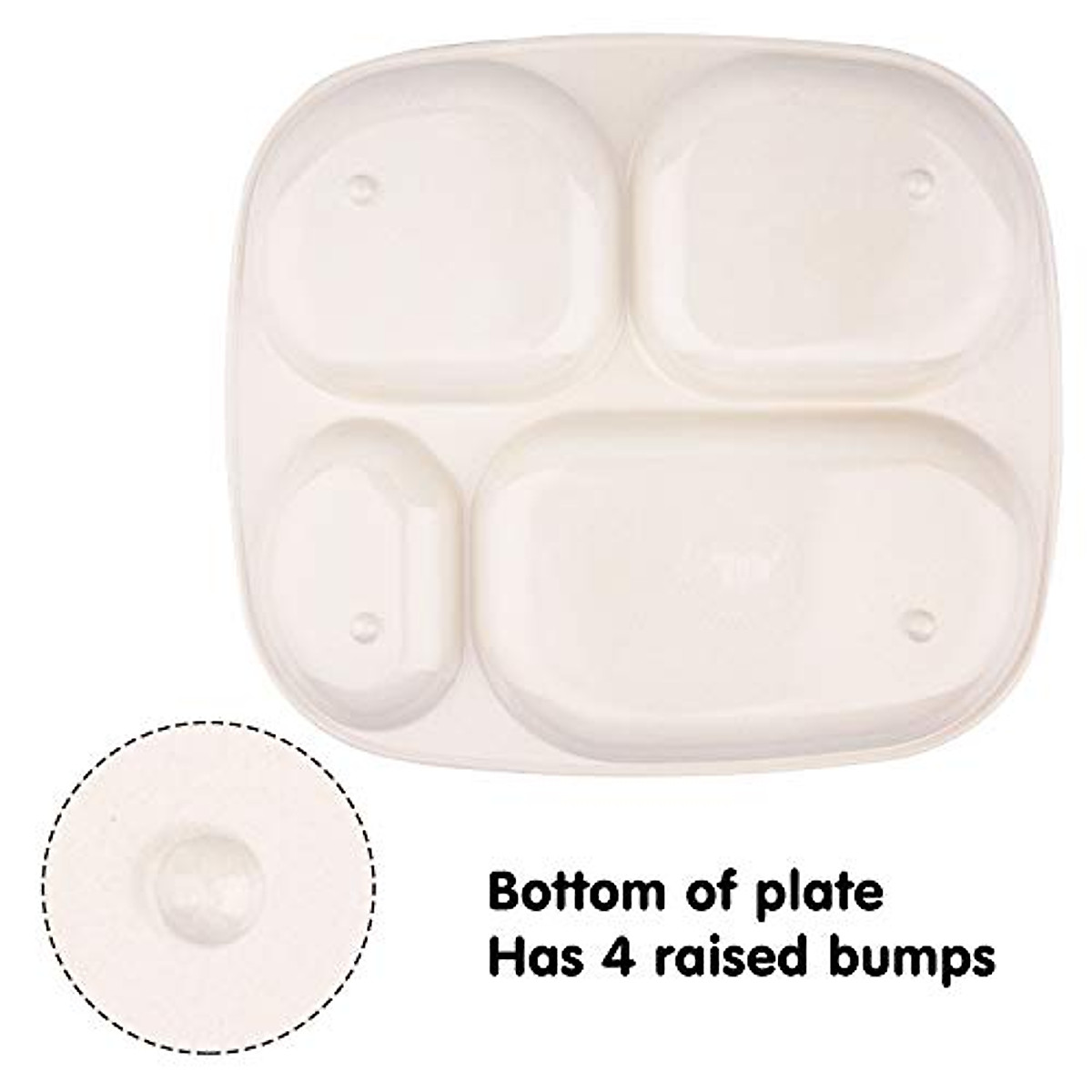 Lightening Kid Plate Set, Baby Dinnerware for Child Toddlers Feeding Divided Plate, BPA Free, Food-safe and Eco Friendly (Green)