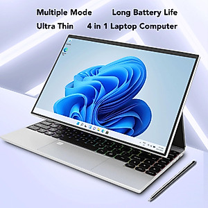 Heayzoki 2 in 1 Convertible Laptop, 14 Inch HD Touchscreen, N5105 Quad Core Processor Up to 2.9GHz, 16GB DDR4, 2.4G/5G WiFi, BT 4.2, Fingerprint Reader, RGB Backlit (16GB+1TB US Plug)