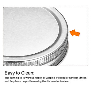 uxcell Mason Jar Lids, 12 Pcs - Tinplate Canning Lids Wide Mouth Leak Proof Fits Storage Jars (Silver)
