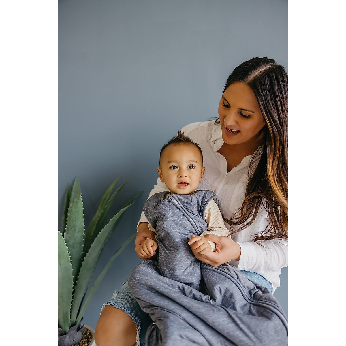 Copper Pearl Sleep Sack: Warm and Cozy Baby Bag in a Variety of Trendy Designs, Safe Alternative to Blankets, Sleeveless Baby Sleep Sack Swaddle Sizes Newborn to 24 Months - Denim