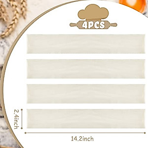 Set of 4 Rolling Pin Covers Cotton Rolling Pin Holder White Rolling Pin Sock Sleeve for Baking