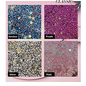 JeVenis Womens Transparent Sequins Chain Clutch Evening Handbag Party Cross-body Purse (New Multicoloured)