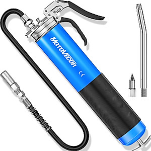 High Performance Heavy Duty Pistol Grip Grease Gun - Extra-Long 27 inch Heavy Duty Reinforced Flex Hose