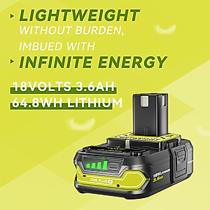 2Pack 2.5Ah 18V Lithium Battery Replacement for Ryobi 18-Volt ONE P104 P105 P102 P103 P107 P108 P109 Tool