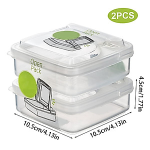 Fridge Cheese Container Butter Food Preservation Box Cheese Slice Box with Flip Lid 2pcs
