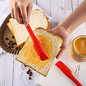 Yoku Made- Small Spatulas Set, Heat-resistant Mini Spatulas with Sharp and thin Edge, Nonstick Silicone Spreader, 10 Inches, 4 Pack