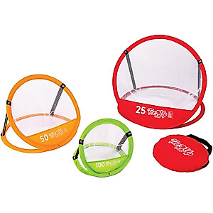 PGA TOUR Tee-Up 3-Piece Chipping Net, Multicolor, Indoor and Outdoor Use, Practice Nets for Backyard, Target Net for Accuracy and Swing Training