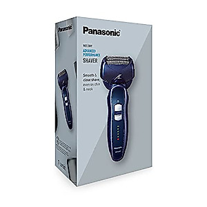 Panasonic Arc4 Electric Razor for Men 4Blade Electric Shaver with Popup Trimmer Rechargeable Wet Dry Foil Shaver, Blue, 1 Count