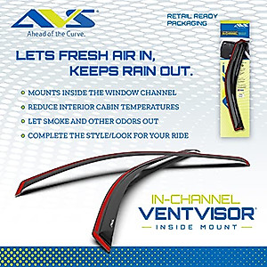 Auto Ventshade [AVS] In-Channel Ventvisor / Rain Guards | Smoke Color, 4 pc | 194415 | Fits 2007 - 2014 Cadillac Escalade