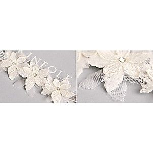 Baby Toddler Elastic Chiffon Flower Headbands Princess Girls Hand Sewing Beads Flower Headwear Nylon (QJ318)