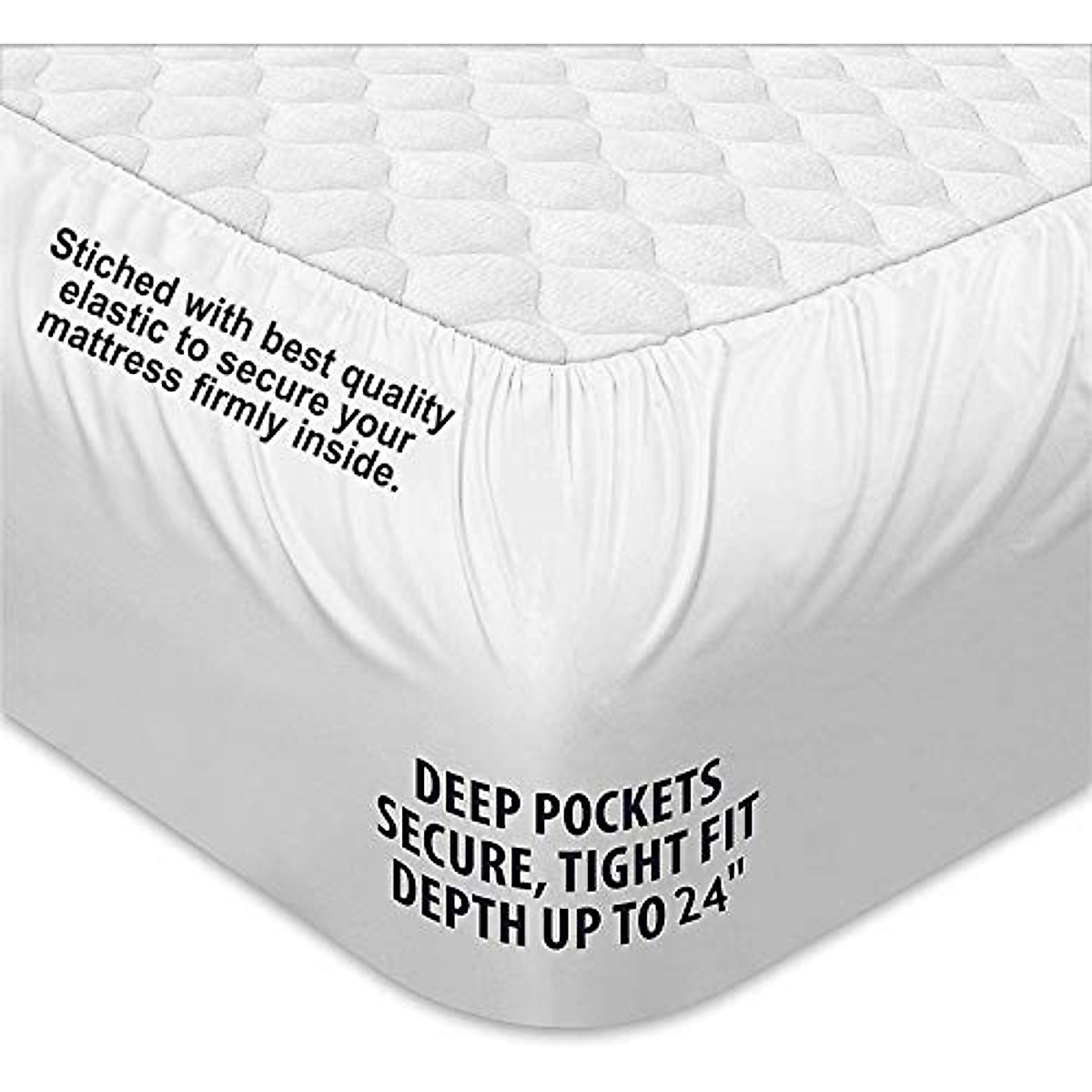 California King Extra Deep Pocket Sheets Sets 4 Piece, Extra Deep Pocket Sheets 400 Thread Count 100% Egyptian Cotton Extra Deep Pocket Fitted Sheet Fit Upto 18 to 24 Inch High Mattress White Solid