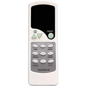 Replacement for DANBY Air Conditioner Remote Control for Model DPA120E1BDB DPA120E1WDB DPA100EAUWDB DPA100EAUBDB DPA120EAUWDB DPA120EAUBDB DPA120HEAUBDB DPA140HEAUBDB DPA140HEBUBDB DPA140HEAUWDB