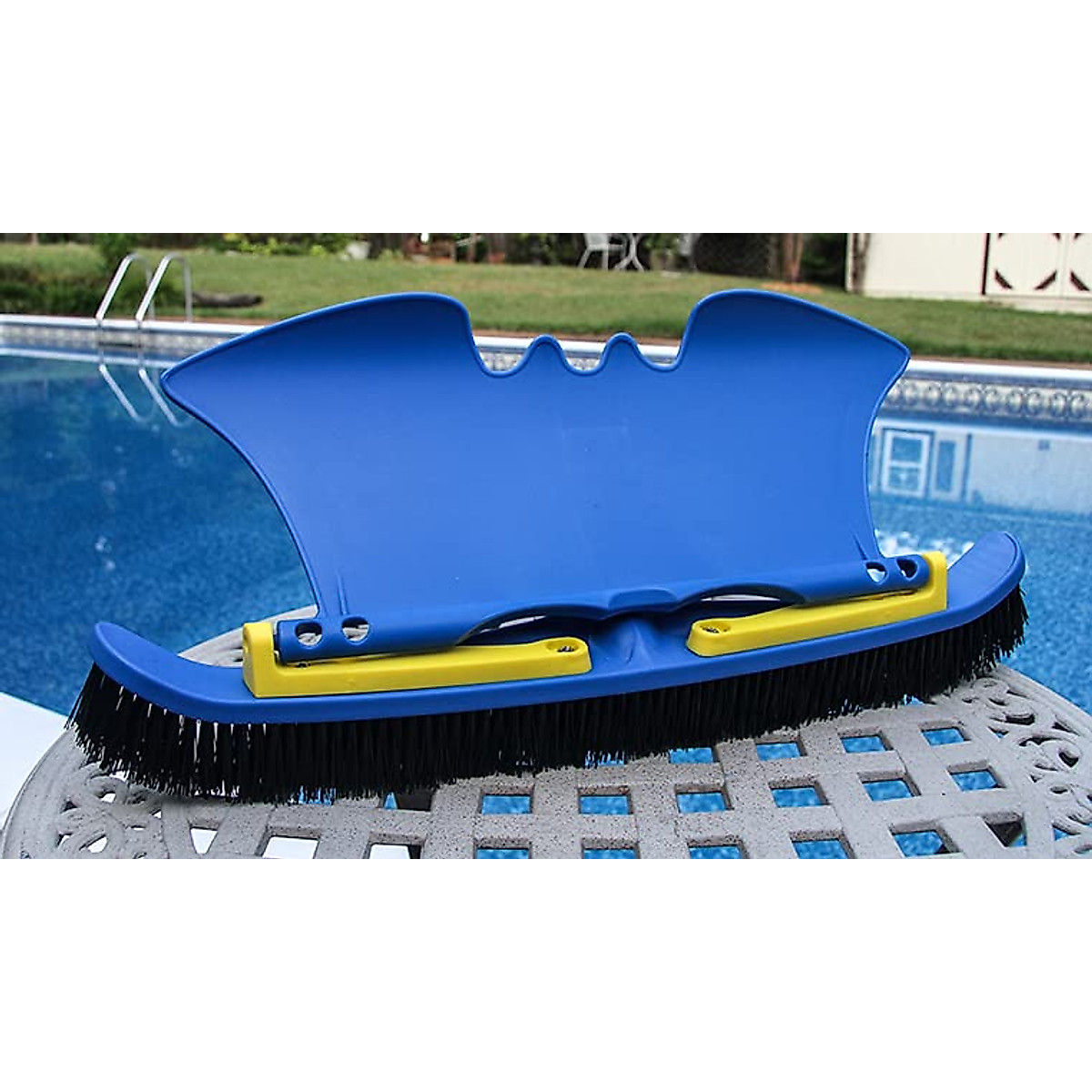 Aqua Ez - Hydrodynamic 18 inch Nylon Bristle Pool Brush w/ Dynamic Wing for Effortless Cleaning (for Vinyl, gunite, and Above Ground Pools)