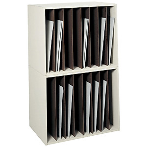 Safco Products 3030 Art Storage Rack, 8 Vertical Compartments, White