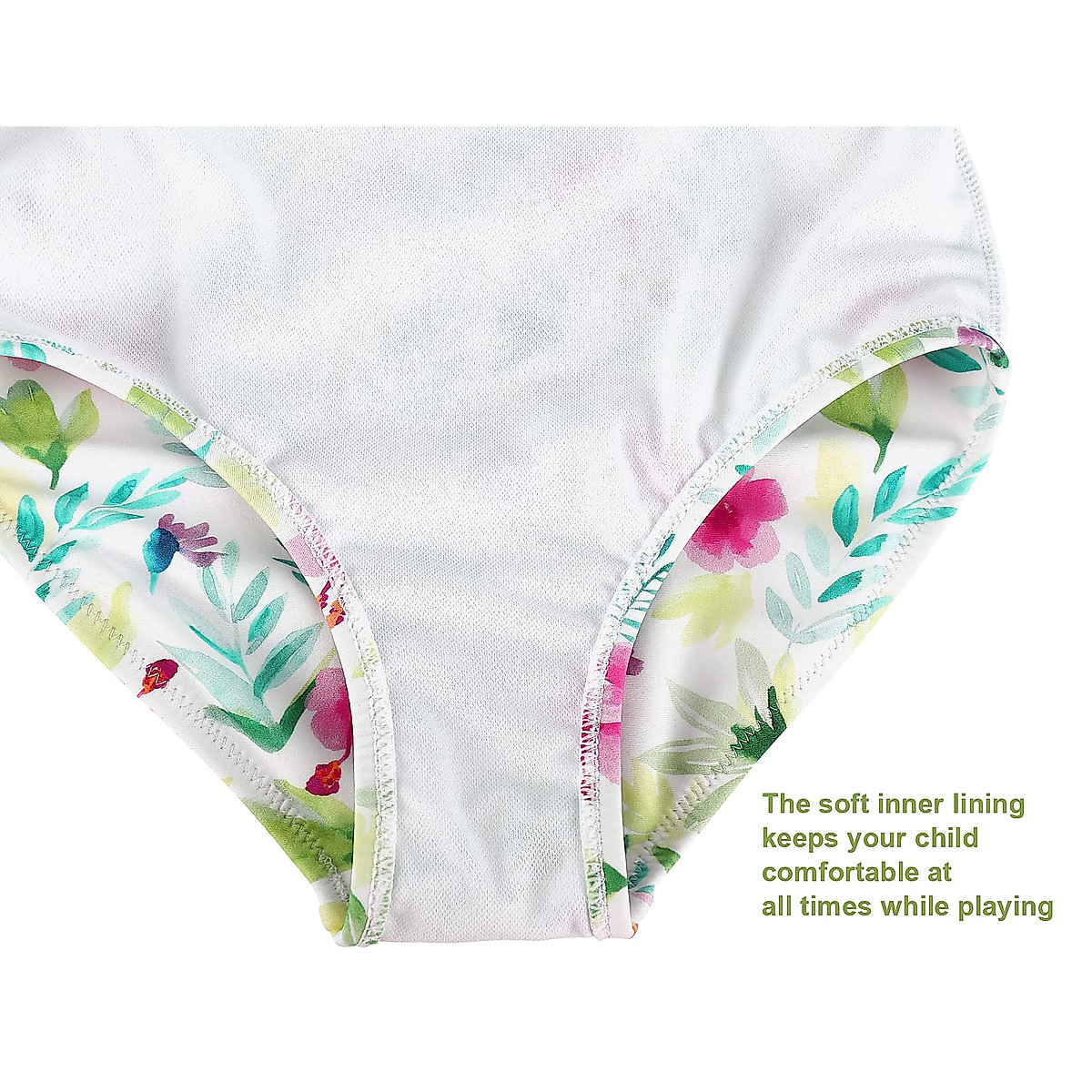 Cadocado Baby Girls' Ruffled Sleeveless Swimwear UPF 30-40 Sun Protection One Piece Swimsuits for Infant(1.5-2Y) Pink