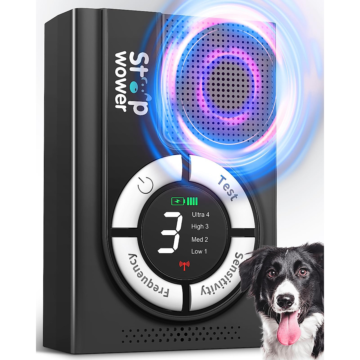 Dog Training & Behavior Aids,Anti Barking Device and Dog Bark Control Device of 33ft Range,Dog Barking Deterrent with 3 Levels,Outdoor Dog Barking Control Device with Waterproof Bark Box