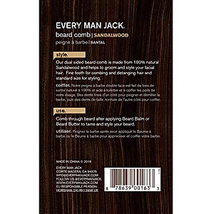 Every Man Jack Beard Comb, Woodgrain