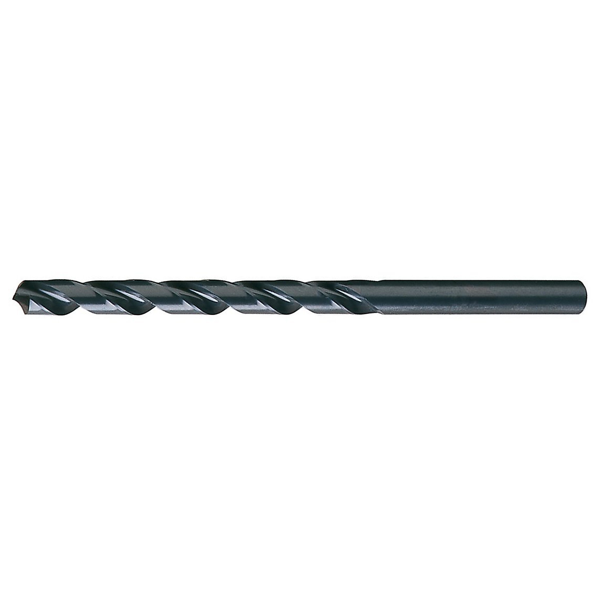Cleveland C08837 High-Speed Steel General Purpose Taper Length Drill Bit, Steam Oxide Finish, Round Shank, Spiral Flute, 118 Degrees Radial Point, 1/2" Size (Pack of 1)
