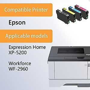 T222XL Ink Cartridge Remanufactured 10PK T222 222 High Capacity Ink Cartridge Compatible with Expression Home XP-5200 Workforce WF-2960 Printer(4X Blacac,2X Cyan,2X Magenta,2X Yellow)
