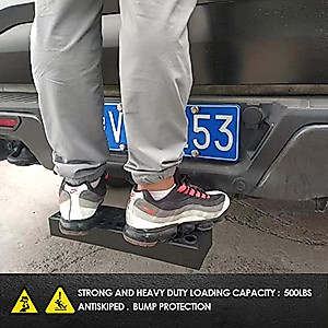 Sunshine Artisan Hitch Step for 2'' receivers and Rust Towing Bumper Guard Black Hitch Steps for Most Cars SUV Trucks Automotive Bump Step 1 Pack