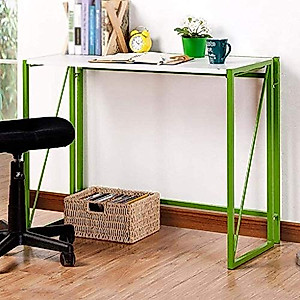 LIRUXUN Creative Folding Desk, Stylish Learning Computer Desk Home Desk Writing Desk Long, Green