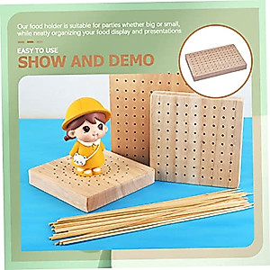 IMIKEYA Plug Board Rectangle Tray Air Drying Clay Cake Tray Wooden Lollipop Stand Chafing Dish Buffet Set Large Charcuterie Board Food Picks Holder Pick Stand Food Picks Stand Christmas