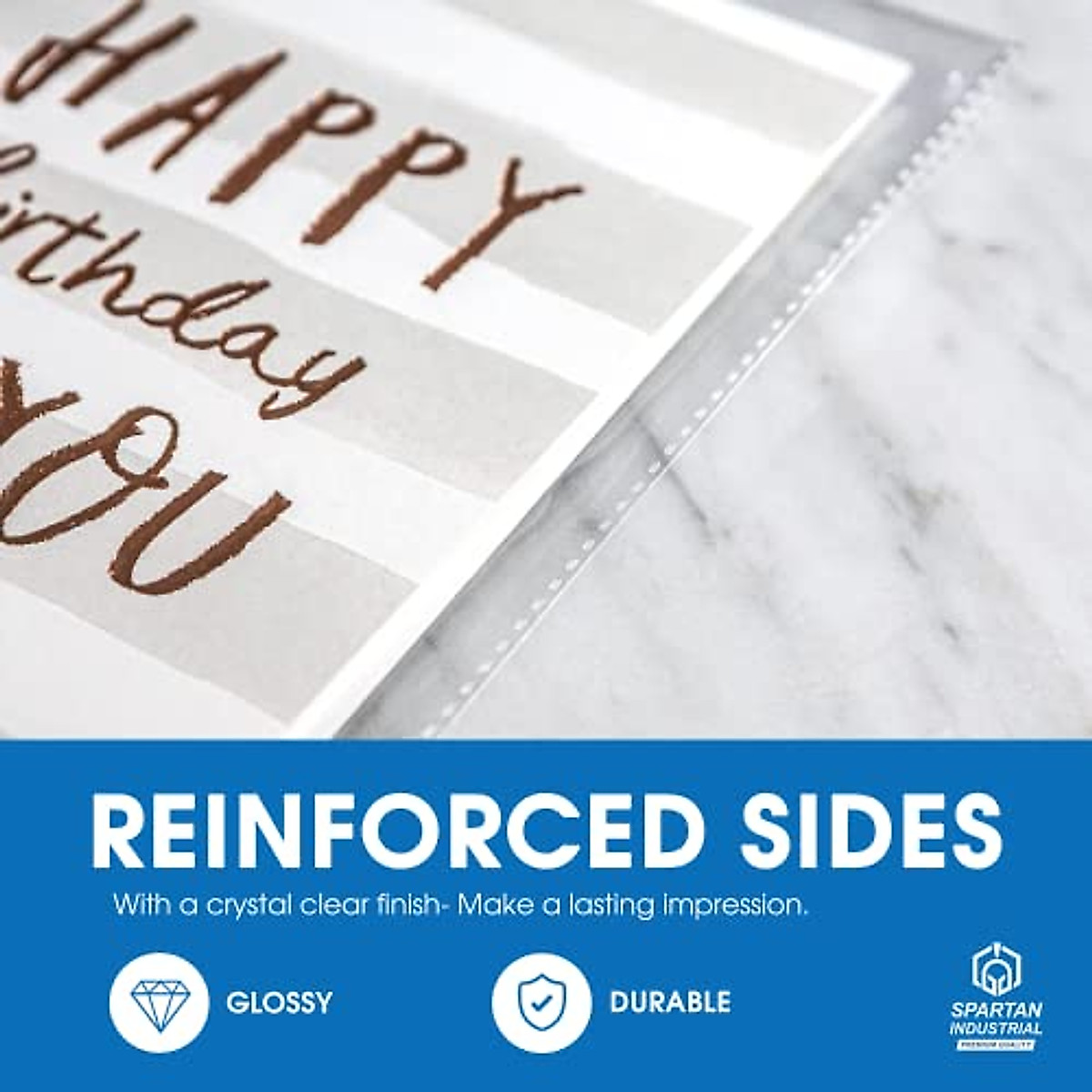 SPARTAN INDUSTRIAL - 12" X 15" (200 Count) Crystal Clear Resealable Polypropylene Poly Bags for Packaging, Clothing & T Shirts - Self Seal & Reinforced